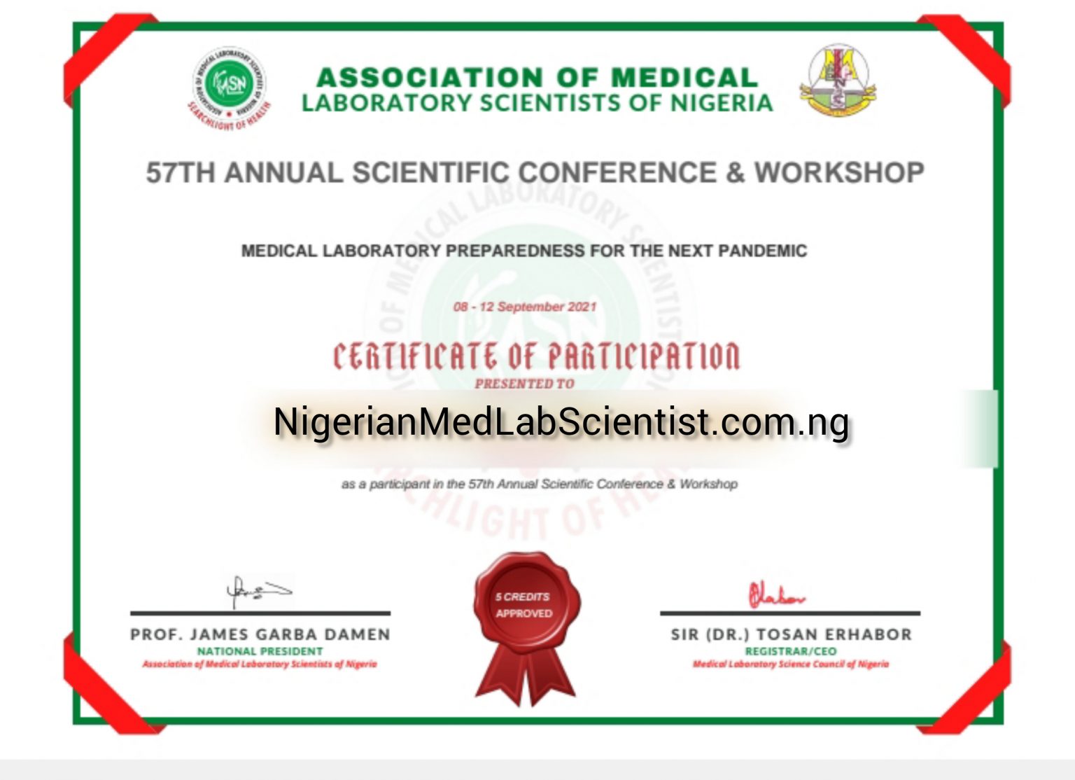 How To Download Certificate of AMLSN 57th Annual Scientific Conference ...