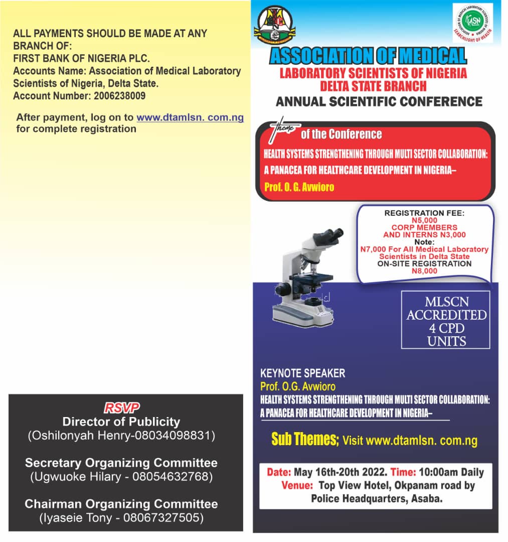 Register - AMLSN Delta State 2022 Scientific Conference