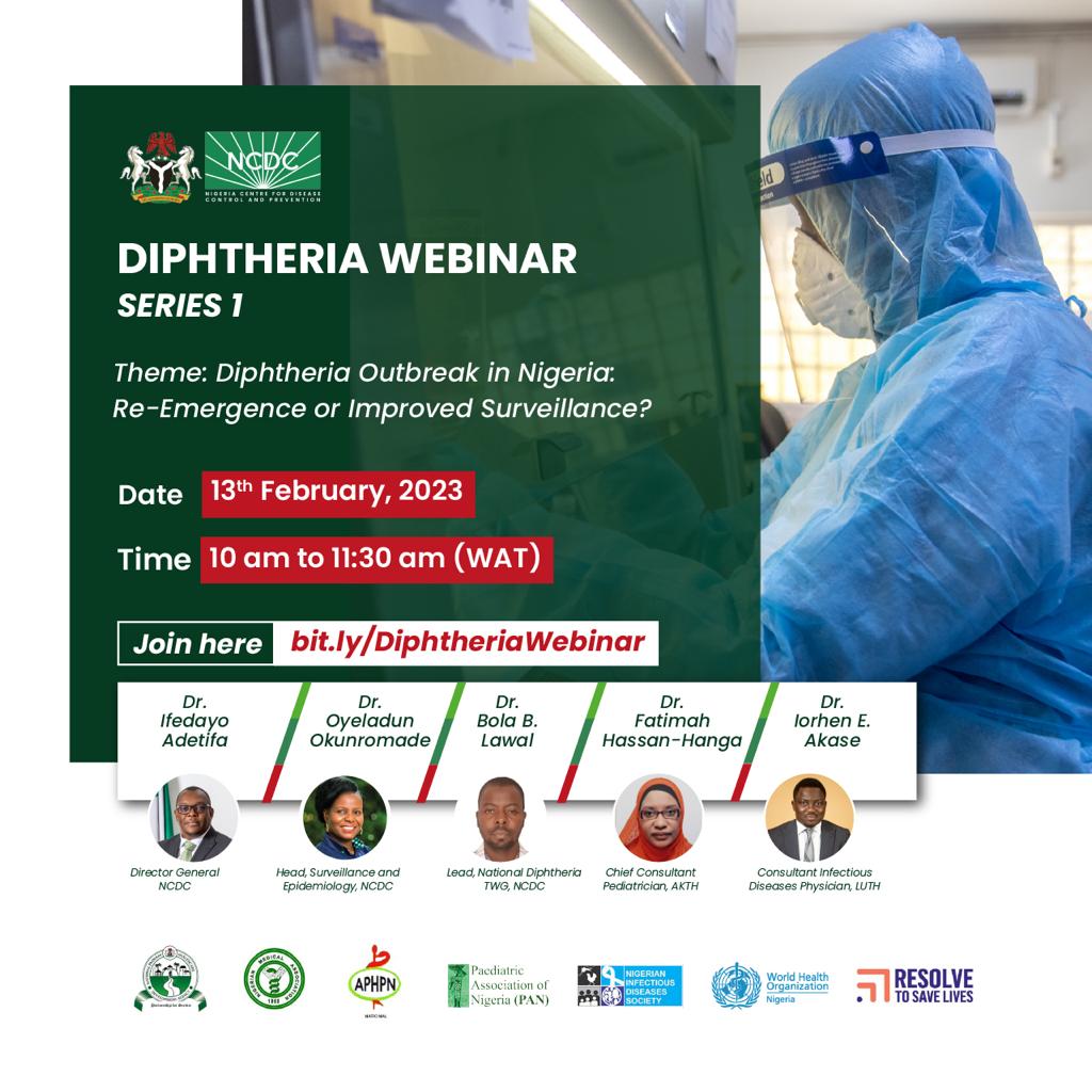 NCDC holds Diphtheria Webinar (See how to join) » NigMLS